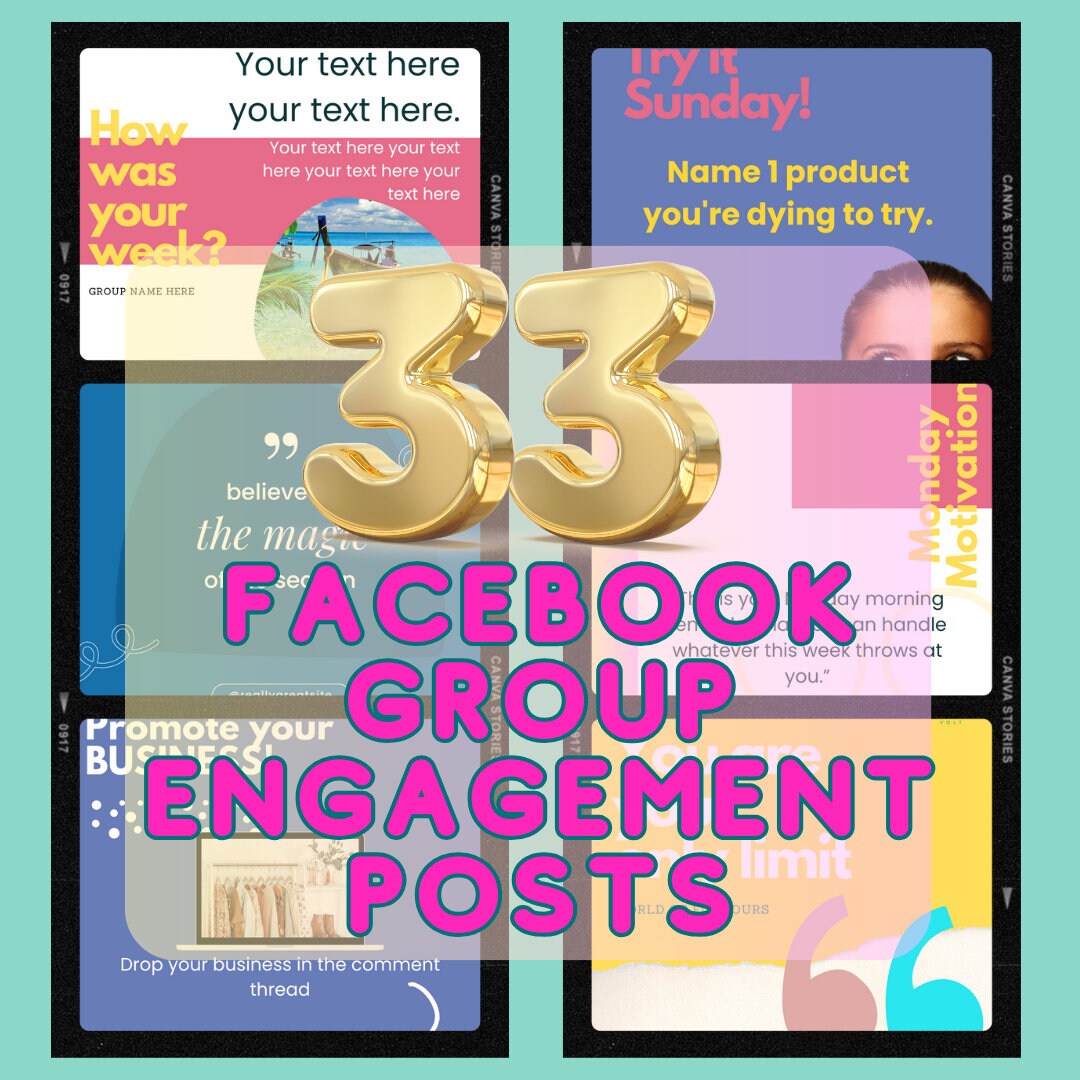 33 Fun Editable Facebook Group Engagement Posts | Facebook Group ...