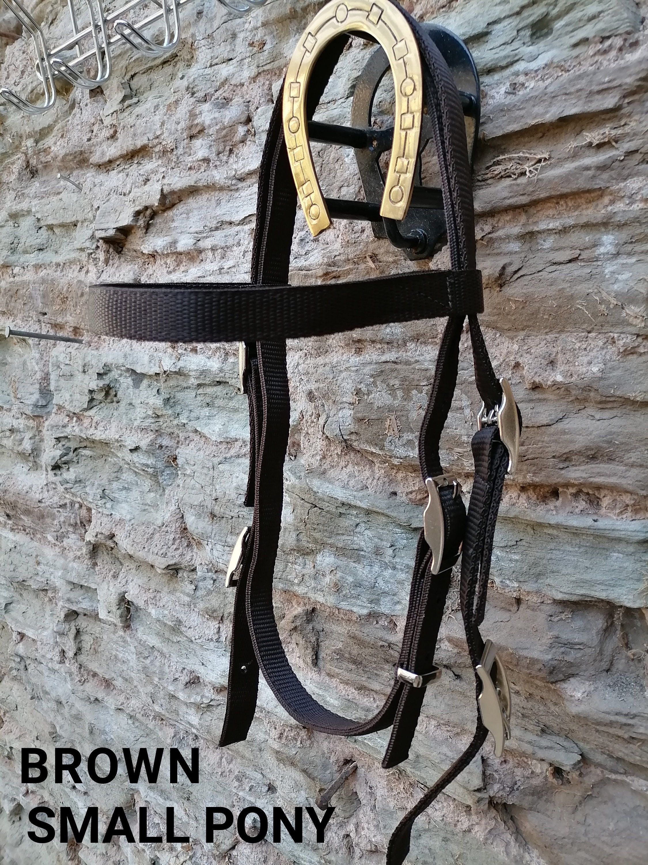 CROWN BRIDLE Shetland, Small Pony, Pony, Cob, Full Size Webbing ...