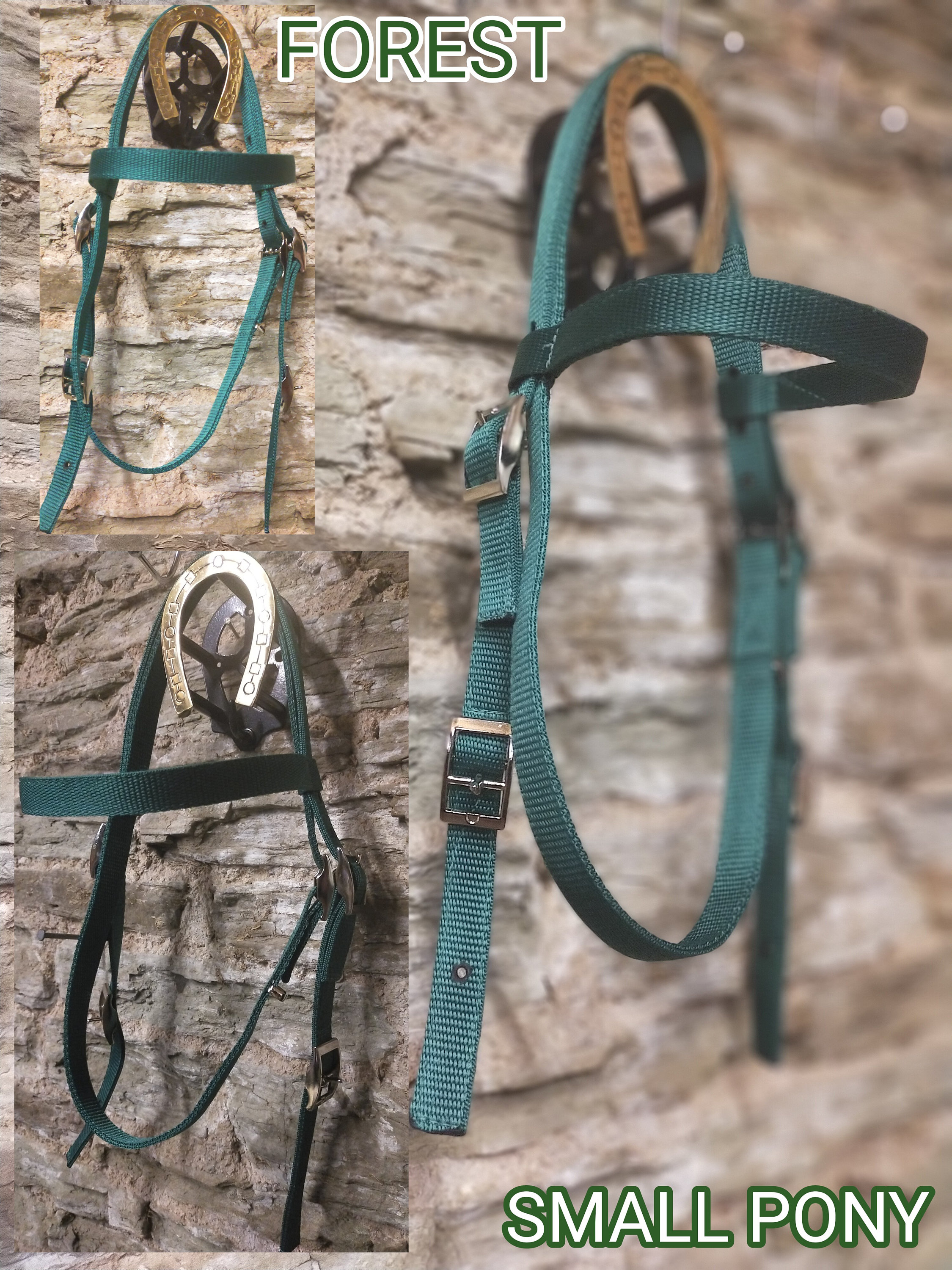 CROWN BRIDLE Shetland, Small Pony, Pony, Cob, Full Size Webbing ...