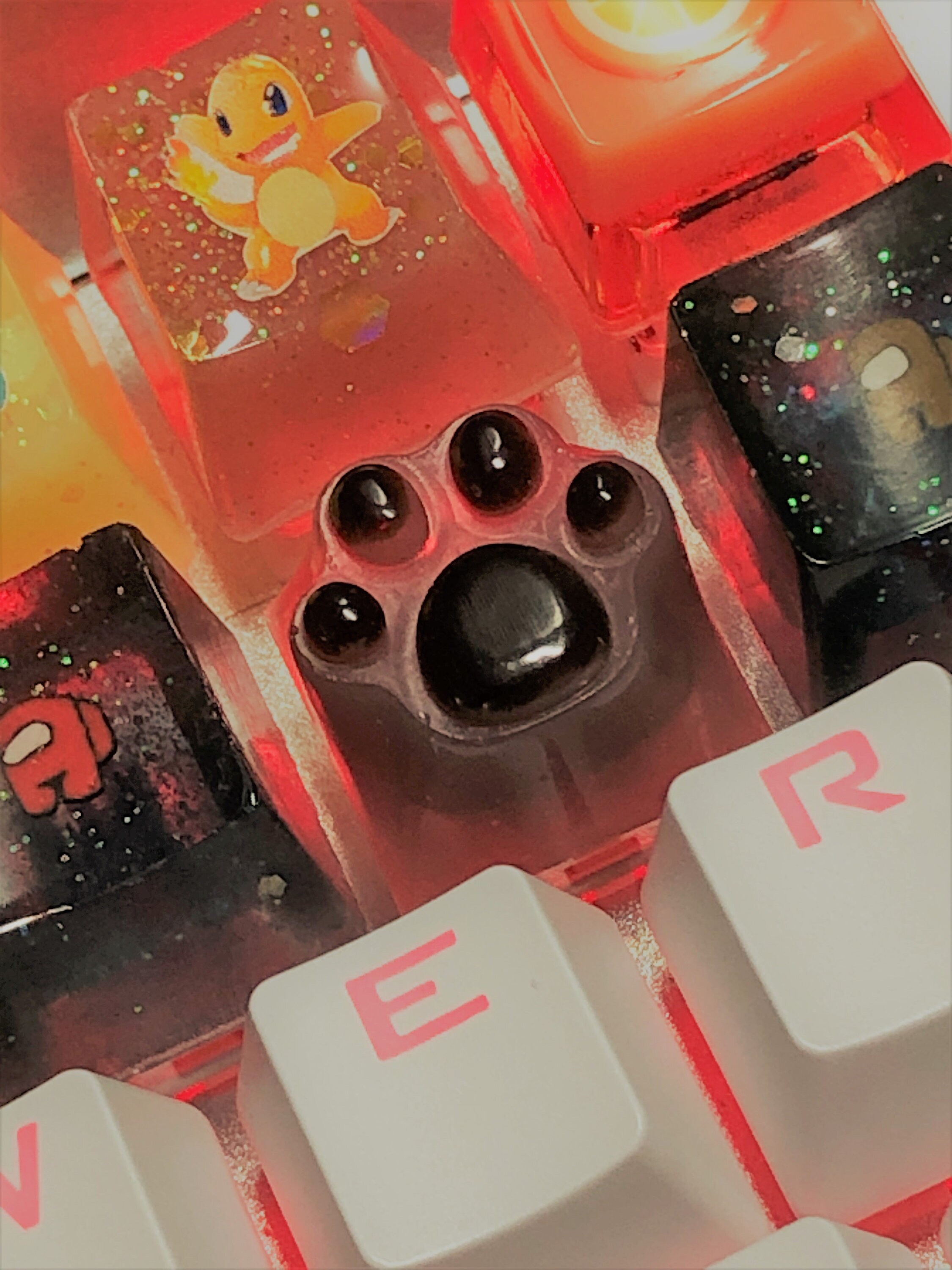 Café Mocha Cat Paw Keycap Artisan Keycap Resin Keycap for - Etsy