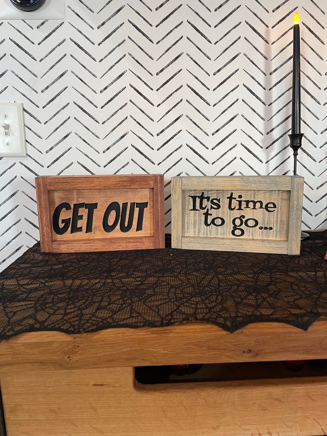 Stay Awhile Sign / Stay Awhile Home Decor / Two Sided Sign / Boundary ...