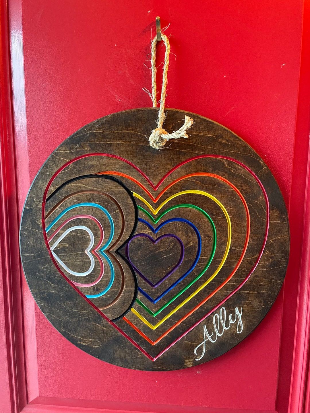 Rainbow Door Decor / LGBTQIA+ / Rainbow / Rainbow Wreath / Pride Decor ...
