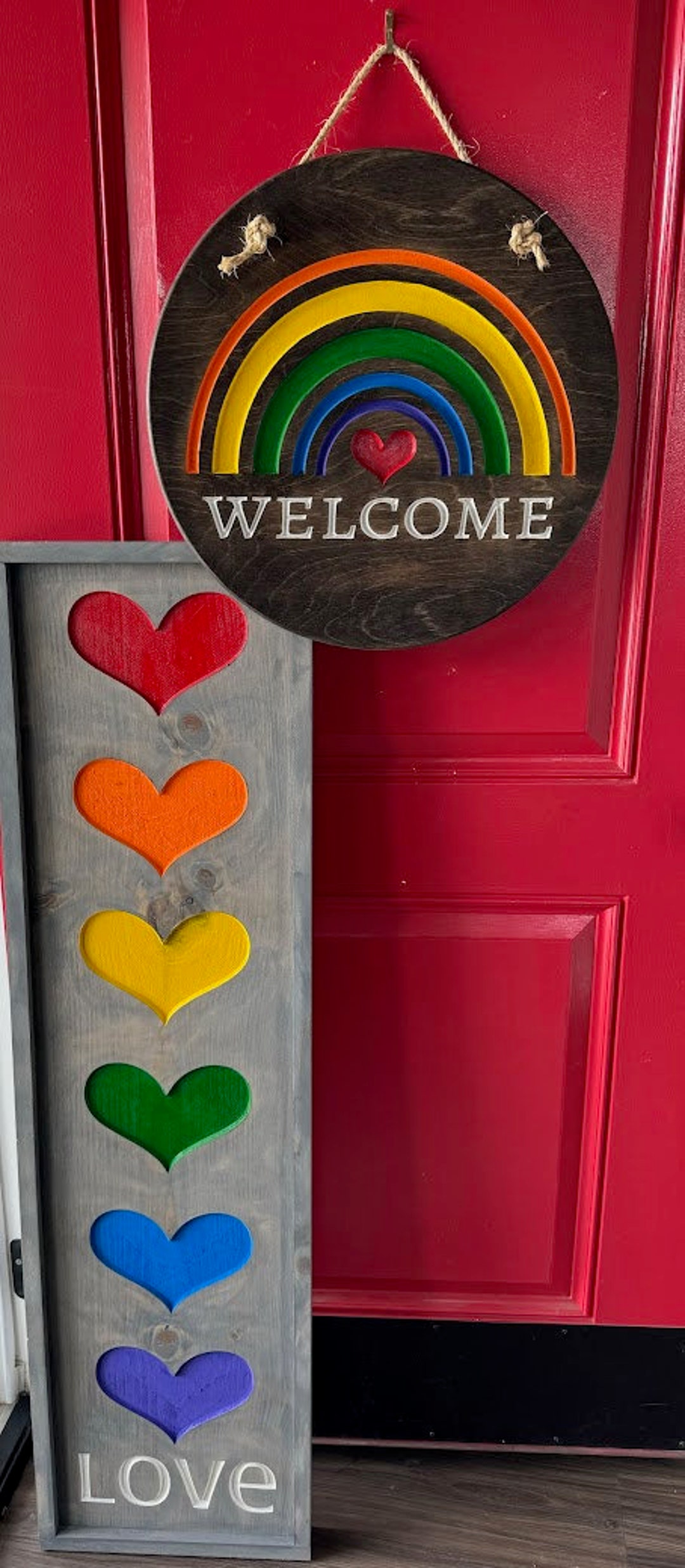 Rainbow Door Decor / Rainbow Porch Decor / Rainbow / LGBTQIA / Rainbow ...