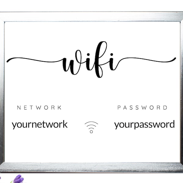 Be Our Guest Wifi Password Sign - Etsy