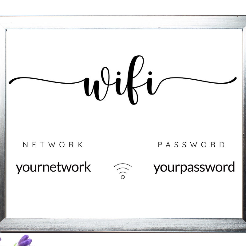 Be Our Guest Wifi Password Sign - Etsy