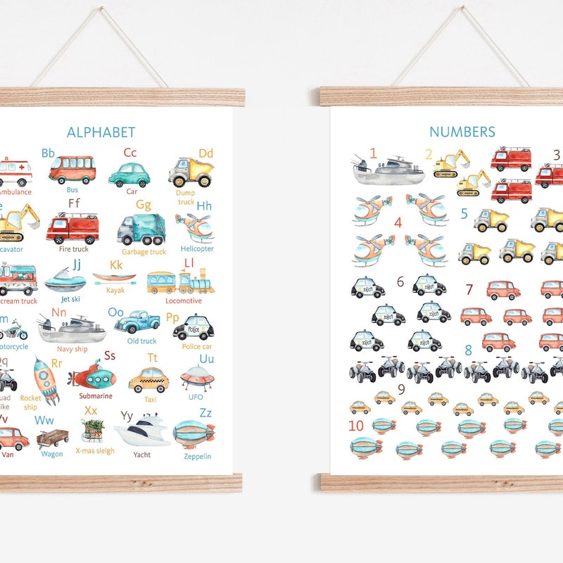 Truck Alphabet Poster - Etsy