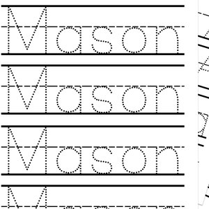 Custom Name Tracing Worksheet Alphabet Handwriting Practice Writing ...