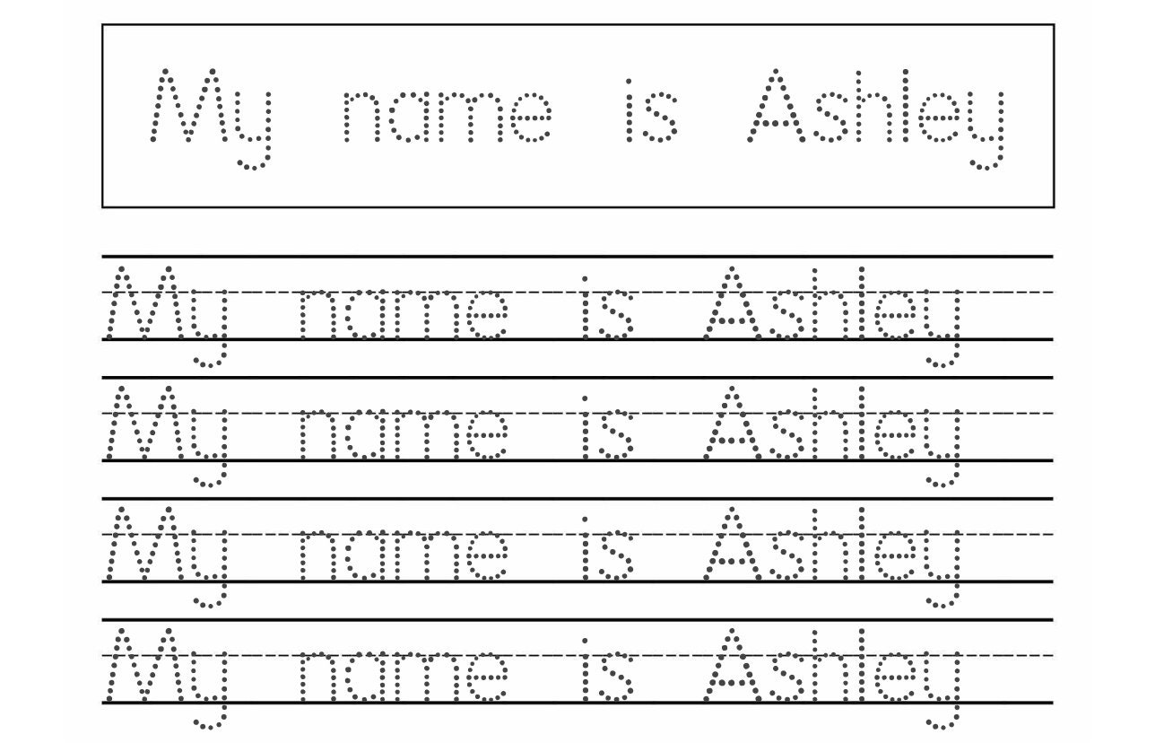 Custom Name Handwriting Practice Sheet, Editable Tracing Worksheet ...