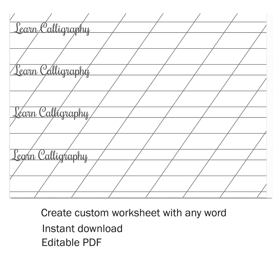 Editable Printable Spencerian Penmanship Practice Sheet, Create Your ...