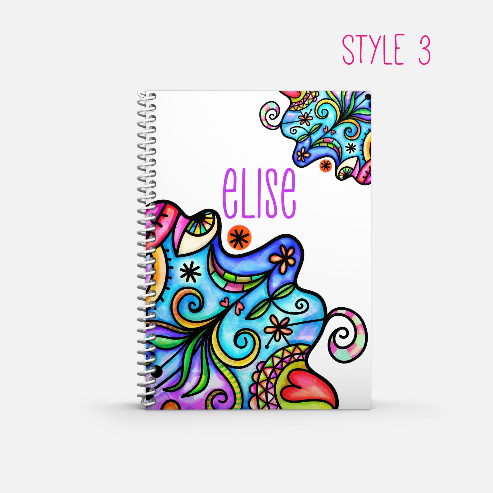 Personalized Sketchbook Journal Notebook Blank, Dotted, Lined Pages ...
