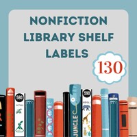 Nonfiction AND Fiction Library Shelf Dividers, Classroom Library Shelf ...