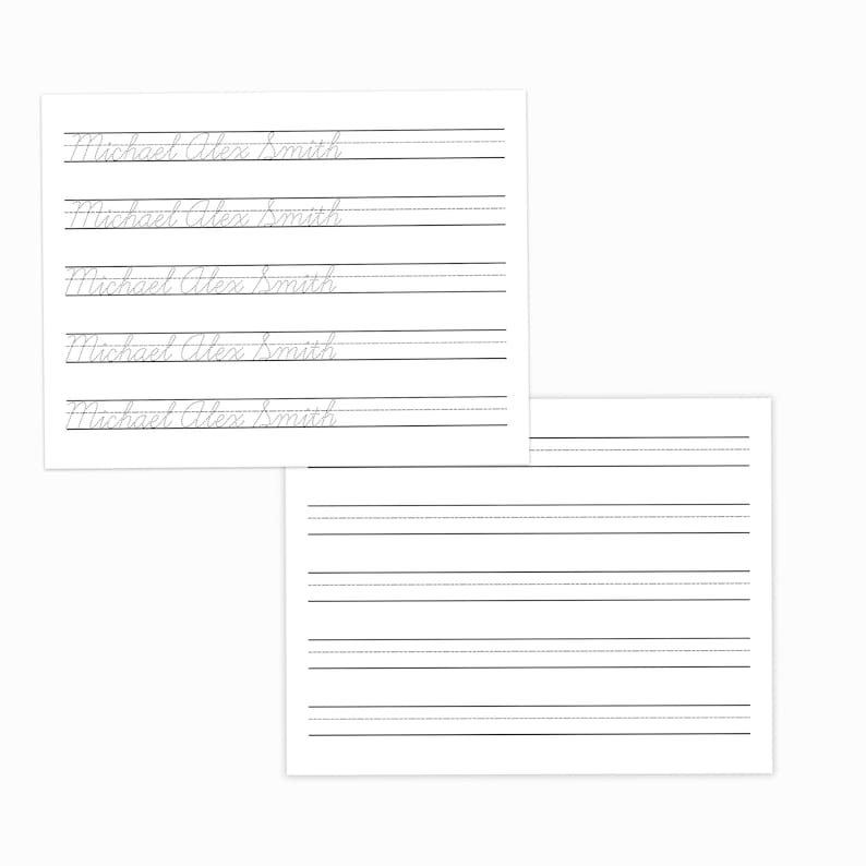 CURSIVE Custom Name Tracing Worksheet, Handwriting Practice, Name ...