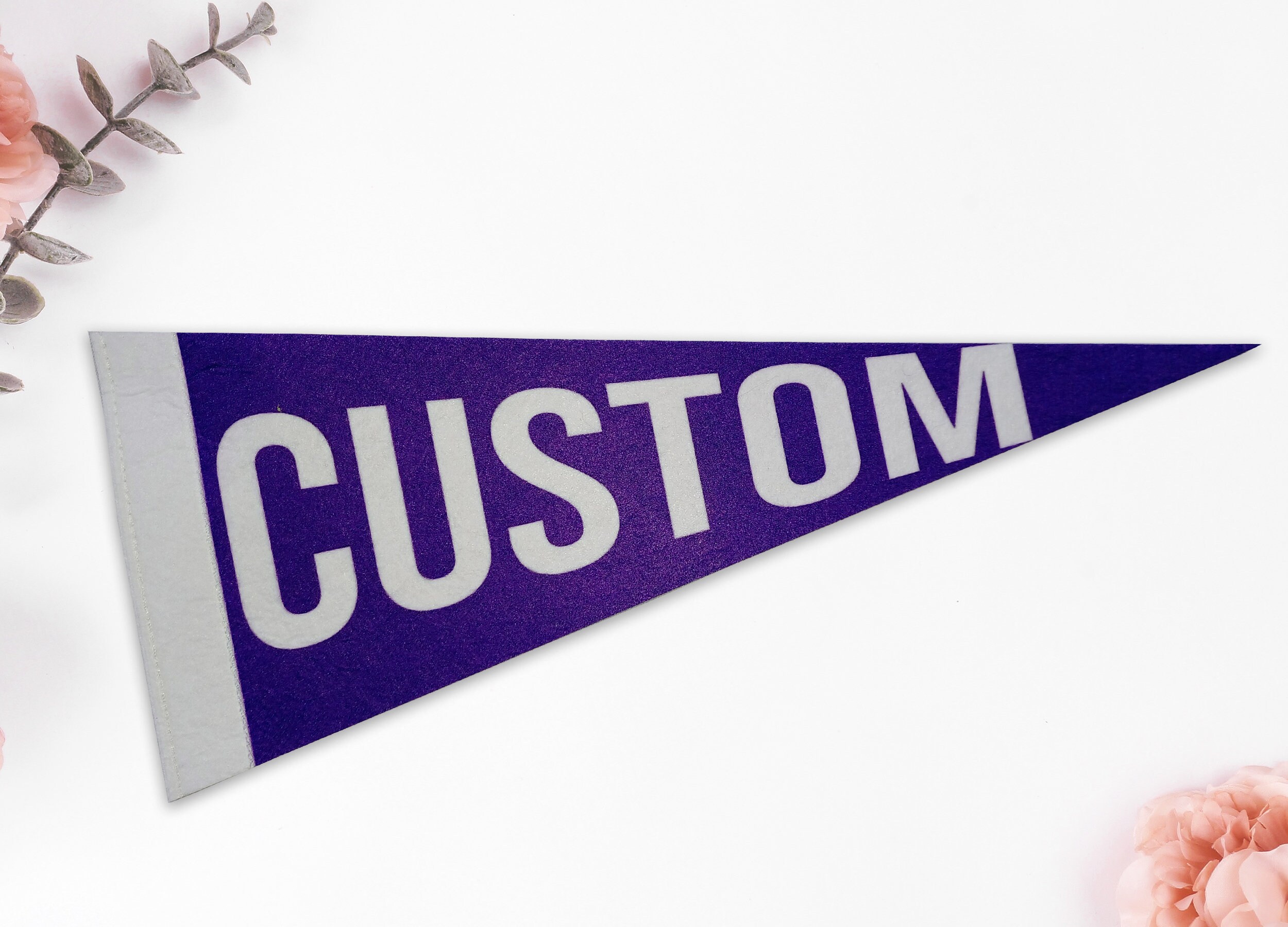 Custom Pennant Flag Banner, Large Felt Pennant, Personalized Name ...
