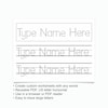 Custom Cursive Name Handwriting Practice Sheet, Editable Tracing ...