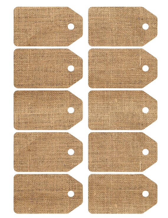 Printable Burlap Jute Tag Digital Hang Tag Editable Custom - Etsy