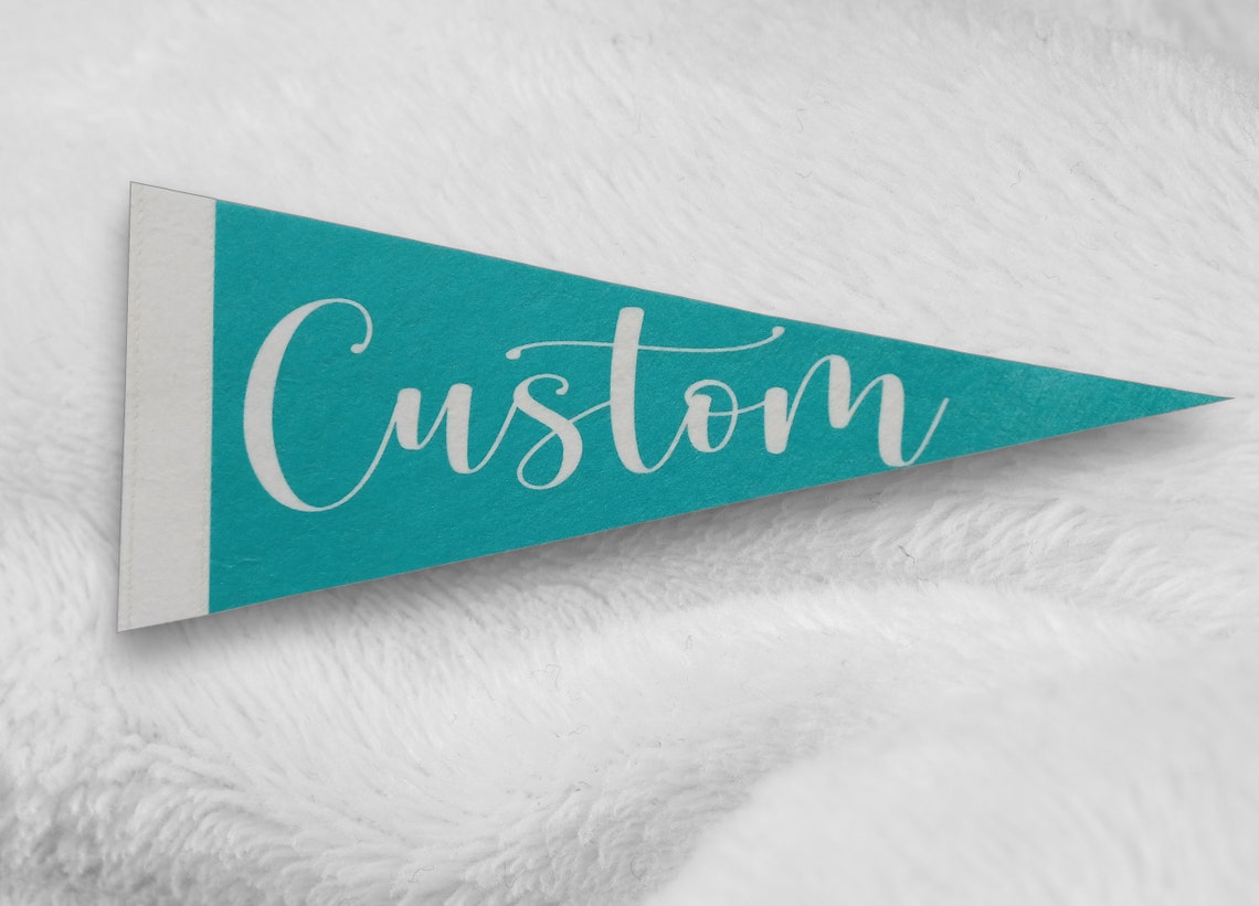 Custom Pennant Flag Banner Large Felt Pennant Personalized - Etsy