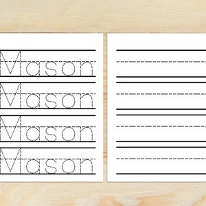 Custom Name Tracing Worksheet Alphabet Handwriting Practice Writing ...