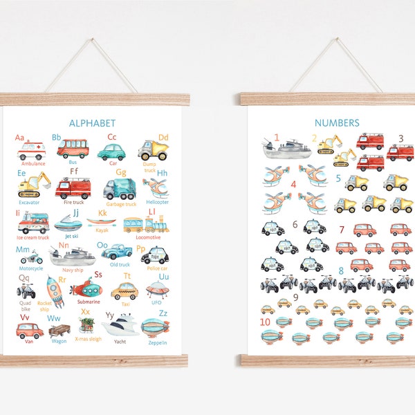 Truck Alphabet Poster - Etsy