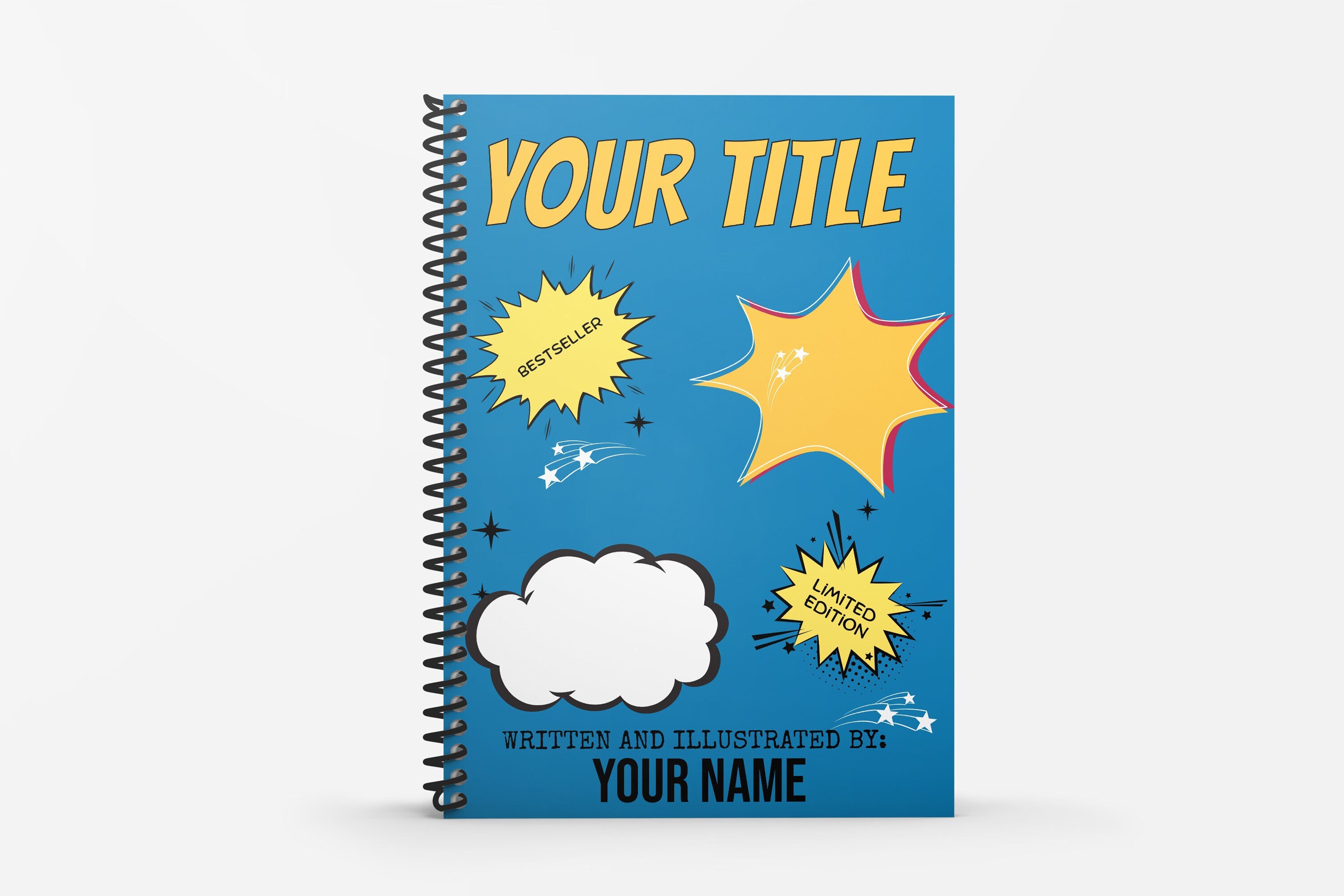Personalized Comic Book With Your Name Blank Comic Book for - Etsy