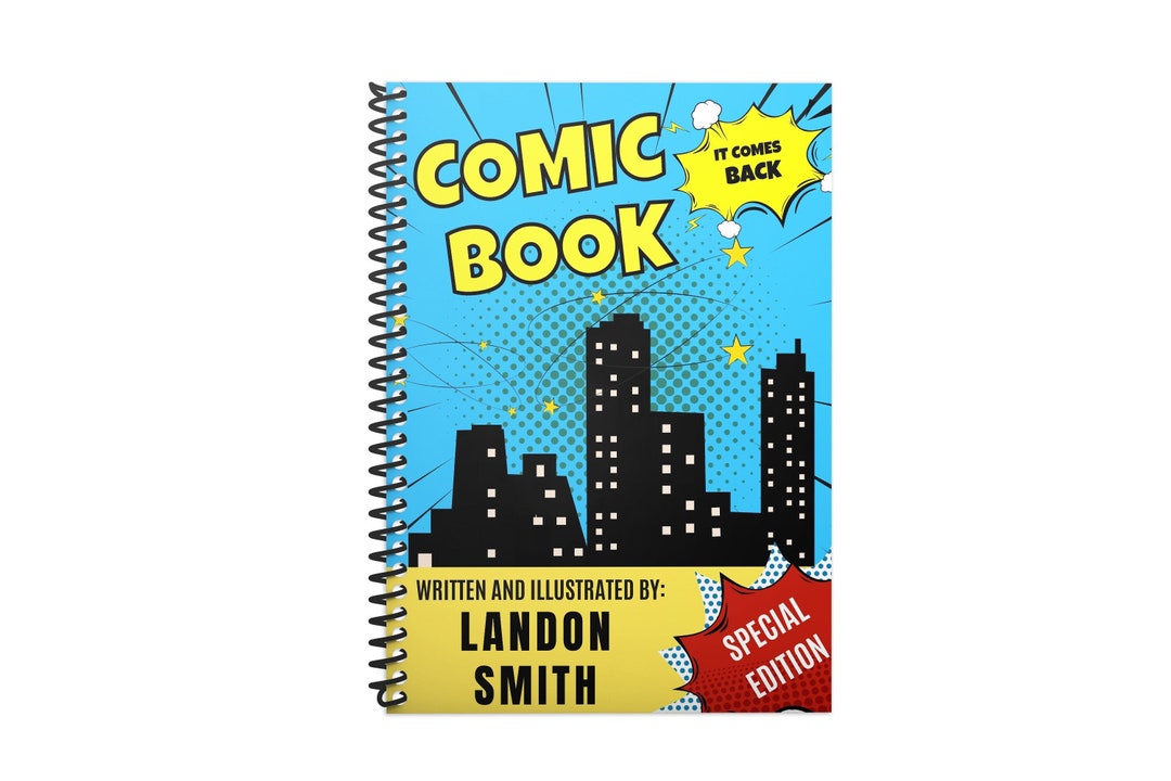 Personalized Comic Book With Your Name, Blank Comic Book for Comic ...