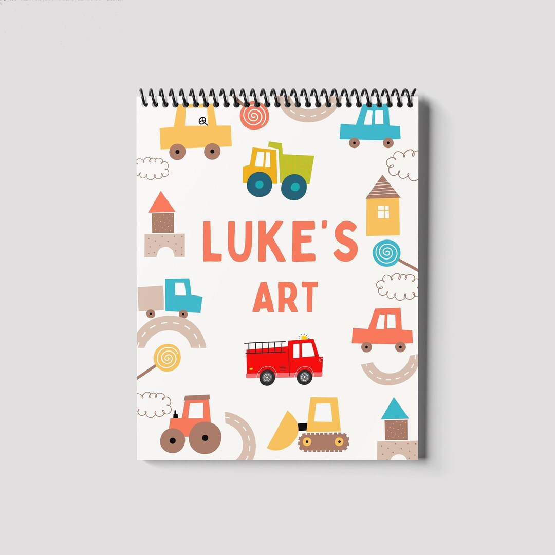 Personalized Art Pad 8.5x11 Custom Spiral Drawing Book for Boy, Girl ...