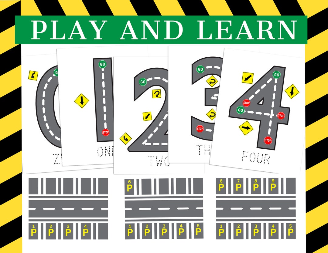 Play Race Track Trace Numbers, Learn to Write Count 10 Frame Car ...