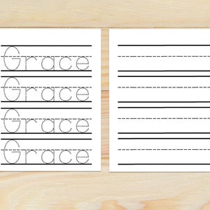 Custom Name Tracing Worksheet, Handwriting Practice, Name Writing ...