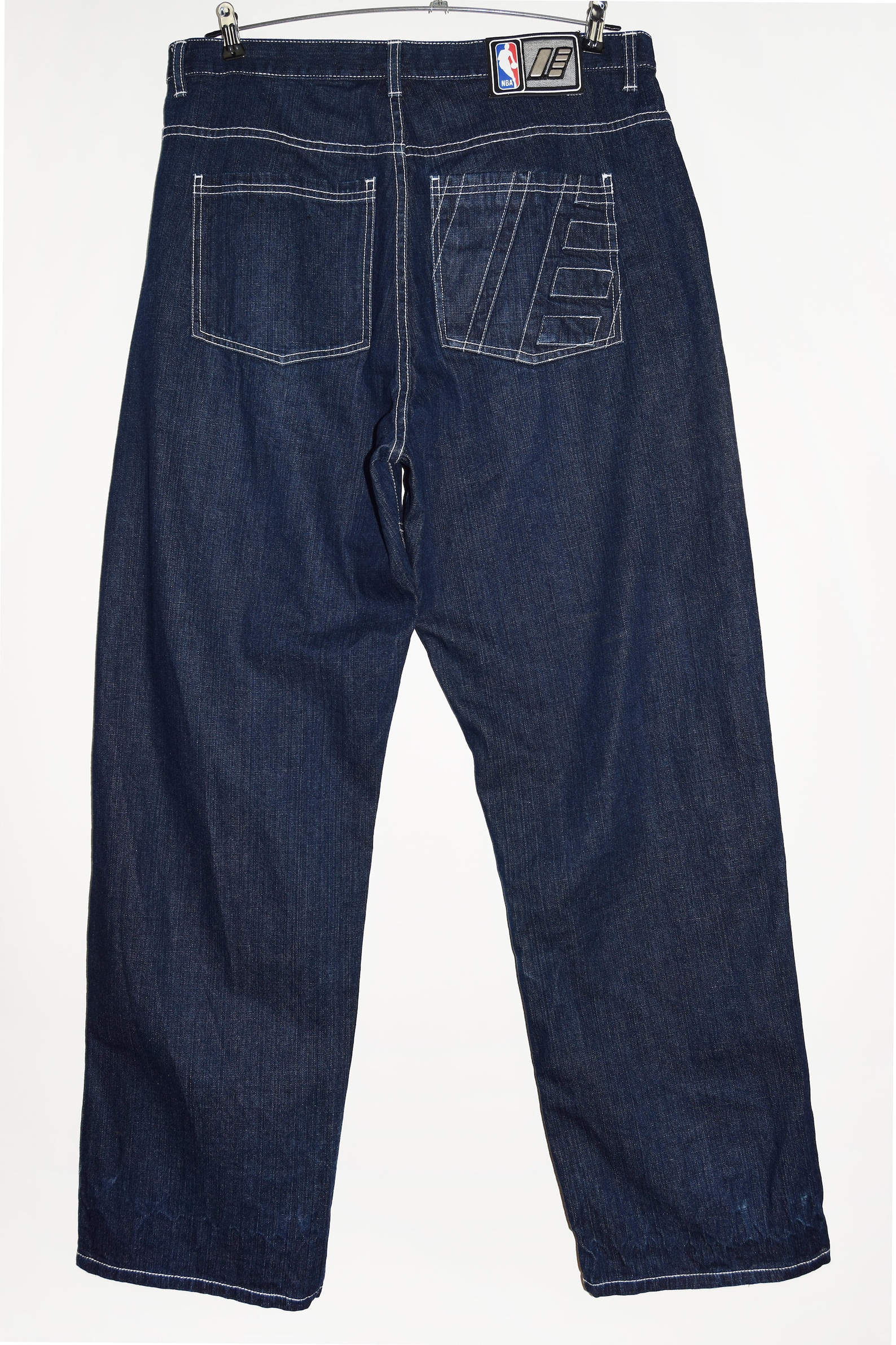 UNK Denim Jeans NBA Embroidered Basketball Pants, Vintage Streetwear ...