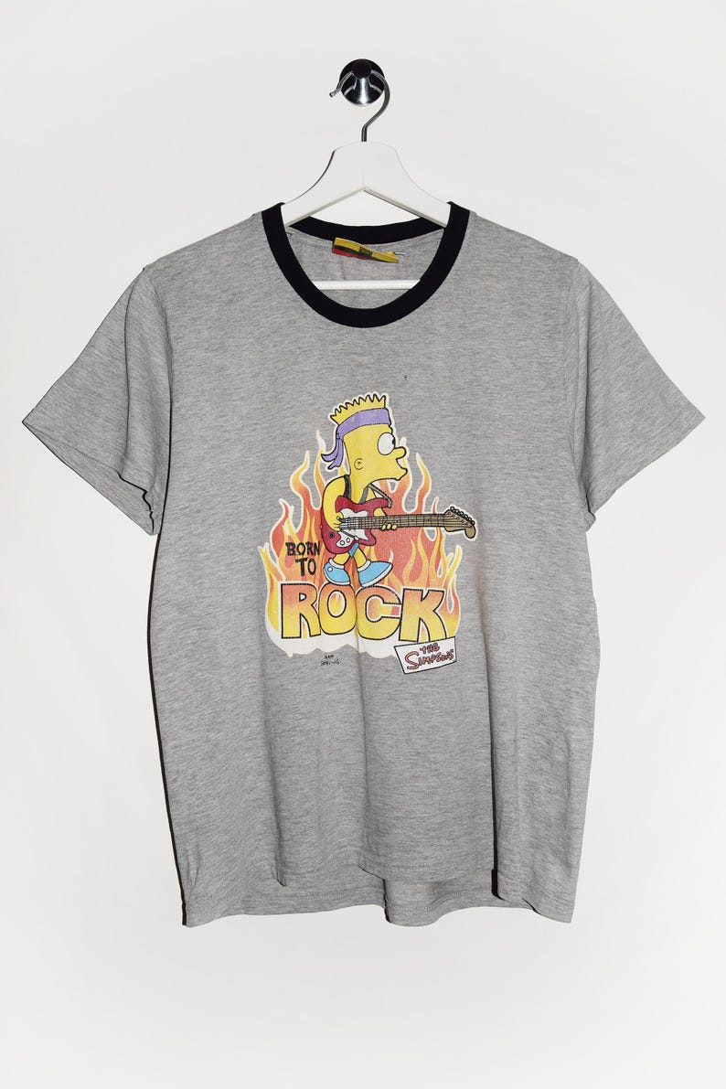 The Simpsons T-shirt | Bart Simpson Born to Rock Graphic Tee | Official ...