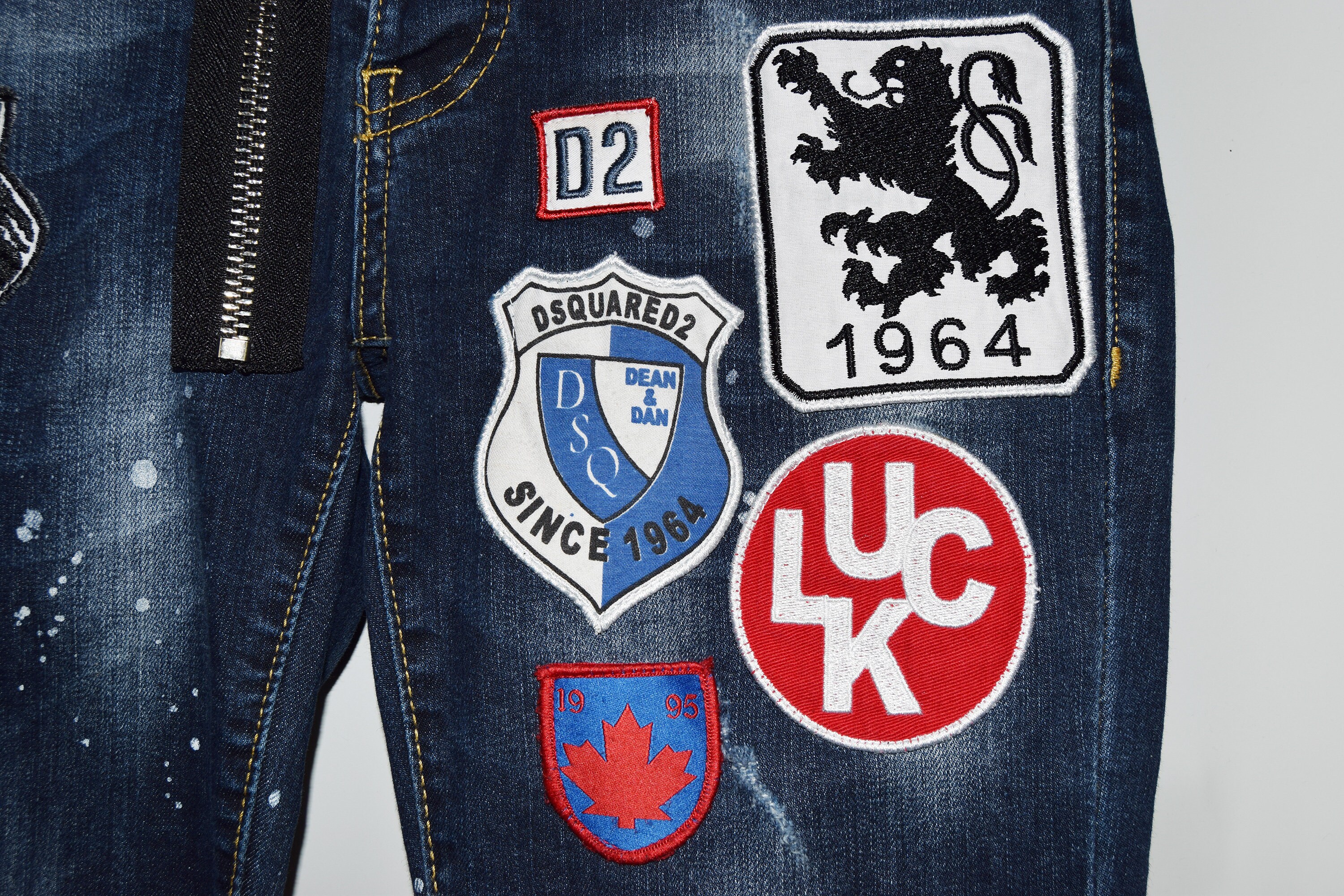 Dsquared2 Splatter Paint & Badges Jeans / Made in Italy - Etsy Dsquared2 Splatter Paint & Badges Jeans / Made in Italy - Etsy