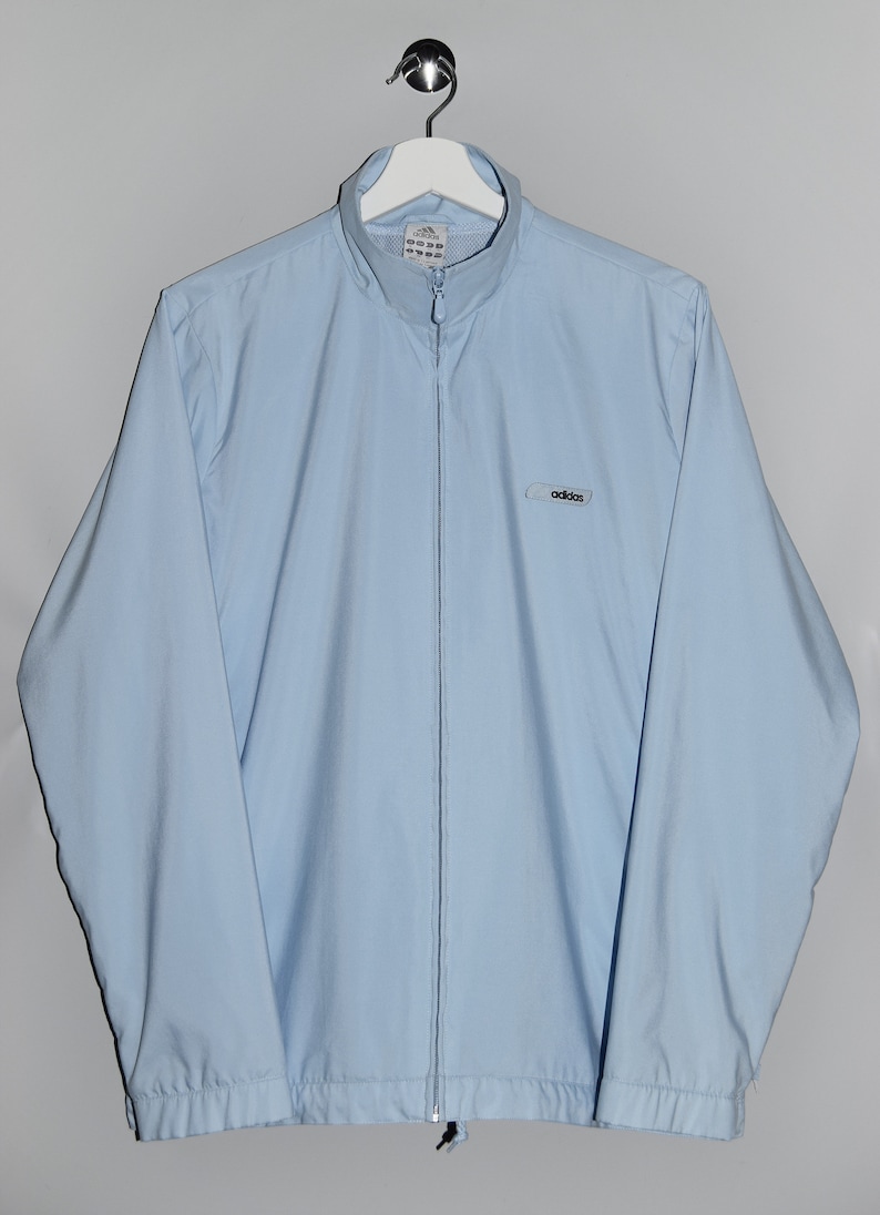 Vintage Adidas Track Top Light Blue Track Jacket Full Zip Sport Jacket ...
