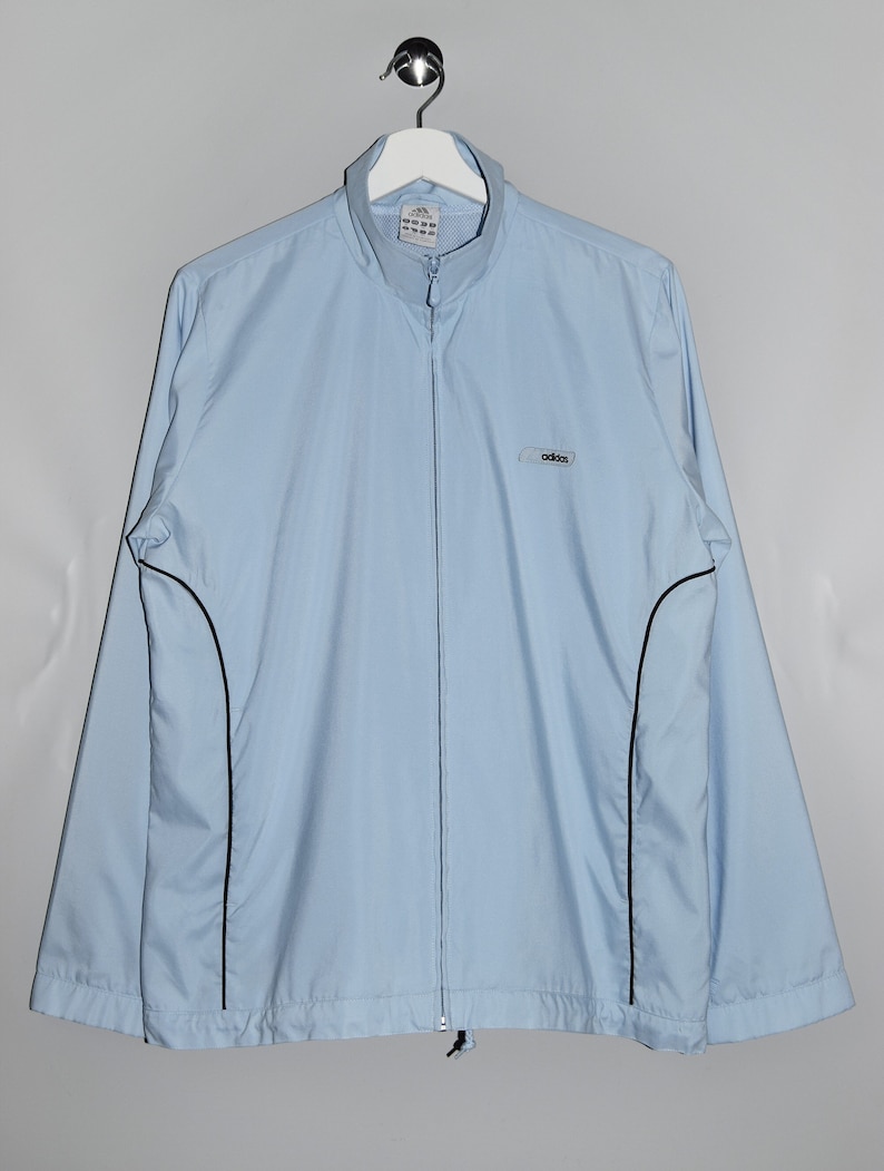 Vintage Adidas Track Top Light Blue Track Jacket Full Zip Sport Jacket ...