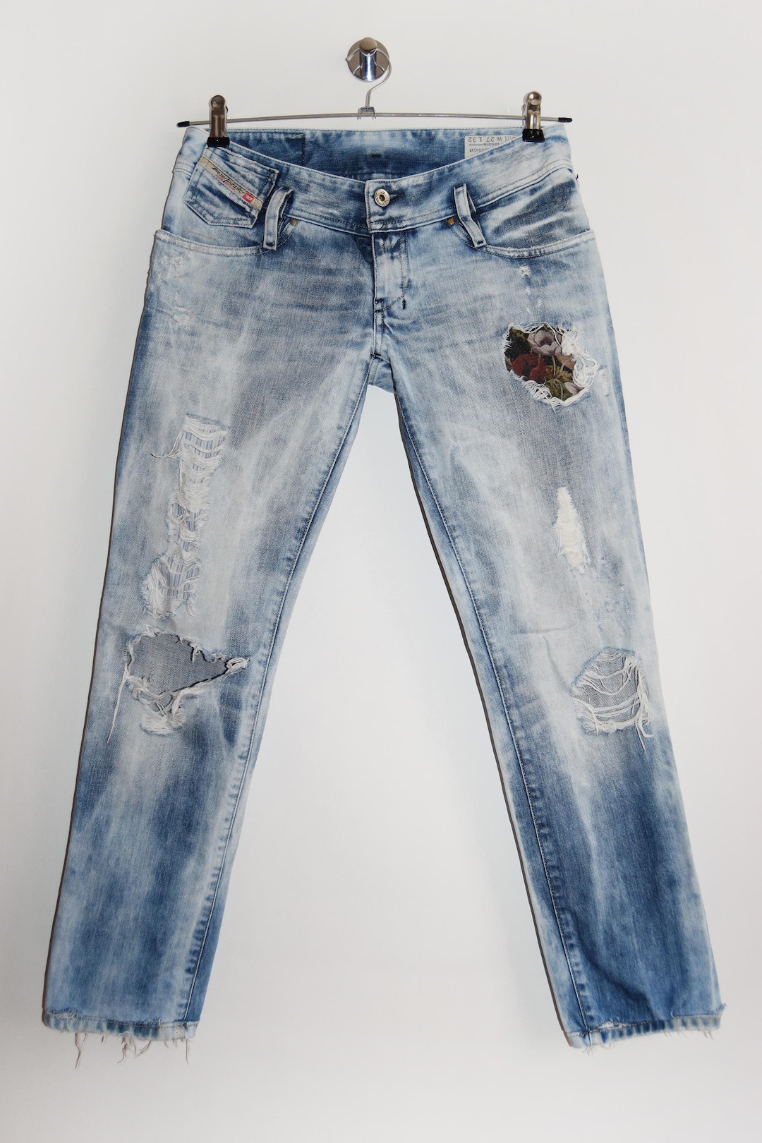 Diesel Matic Washed Distressed Slim-tapered Jeans Made in Italy Chic ...