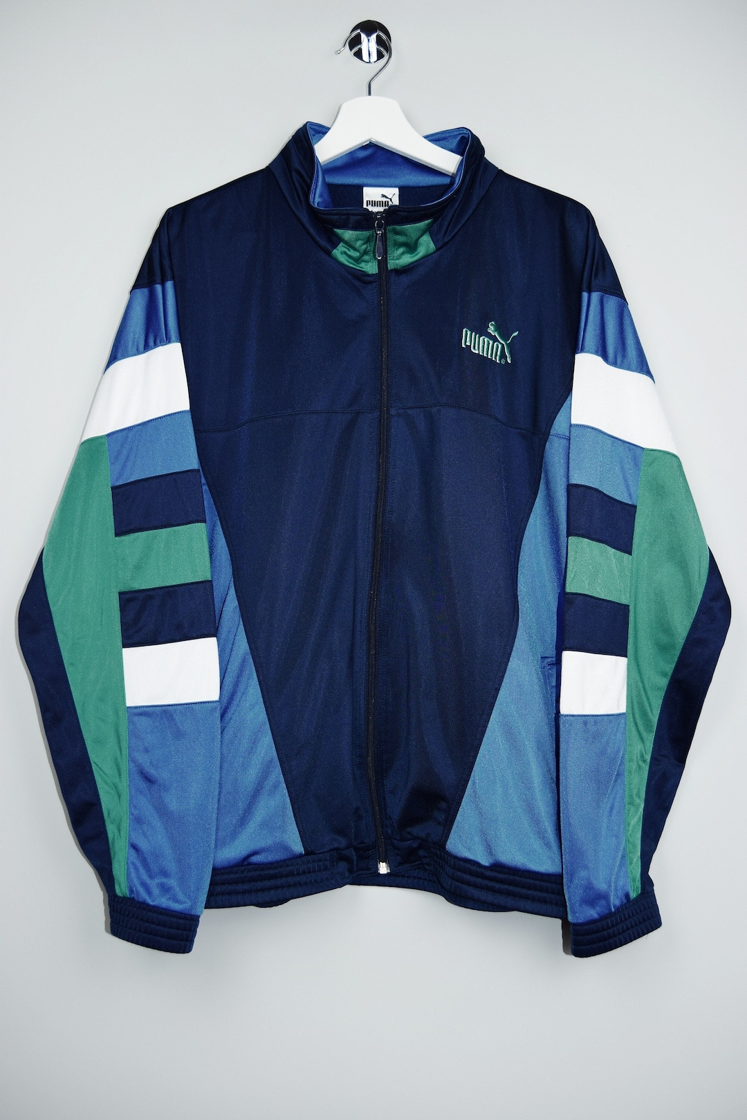 Vintage 90's Puma Track Jacket Full Zip Track Top Retro Sportswear Old ...