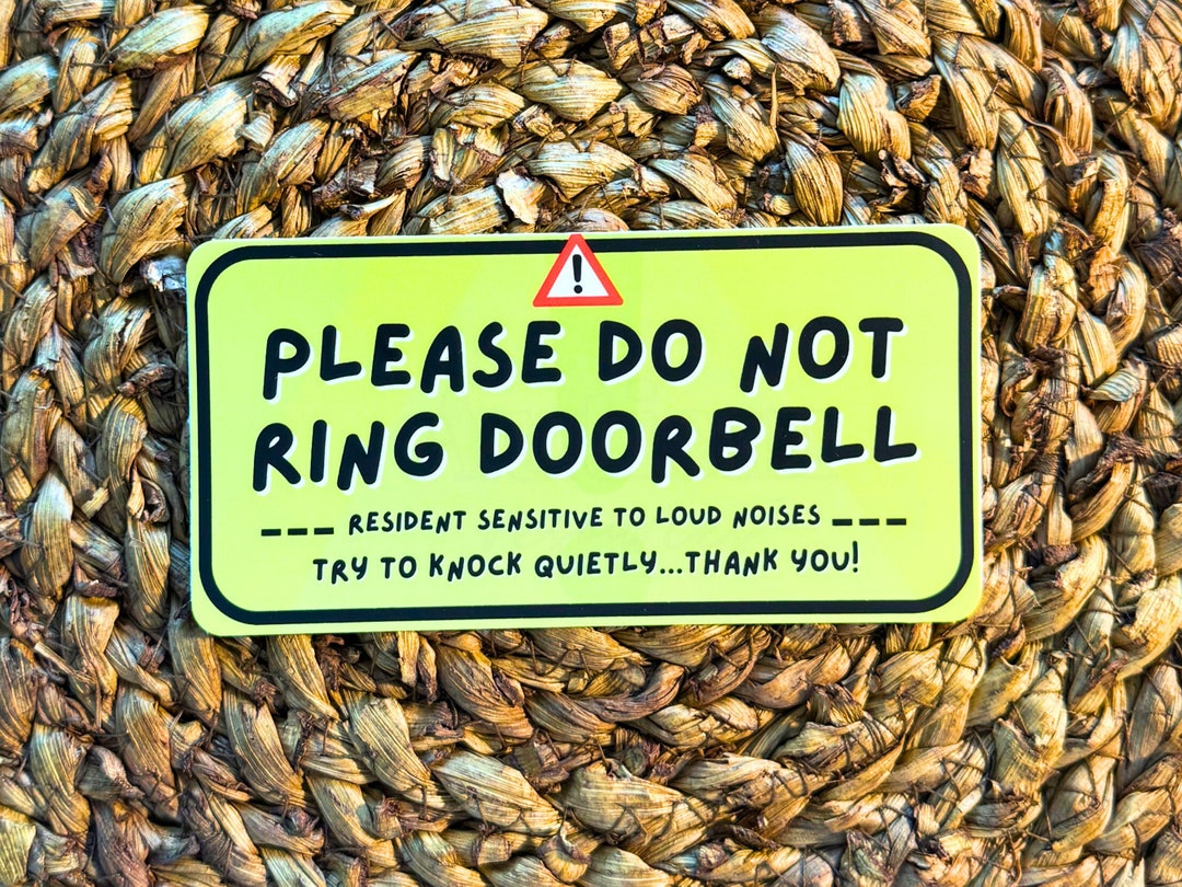 Please Do Not Ring Door Bell No Soliciting Sign | Autism Sensory ...