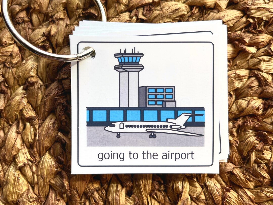 Picture Communication Board Keyring Cards | Airport | Non-verbal Autism ...
