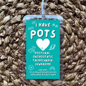 POTS Dysautonomia Awareness Emergency Medical Alert Tag Postural ...