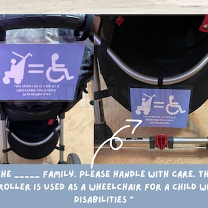 Stroller as Wheelchair Tag Stroller Spotter Stroller Sign Autism Tag ...