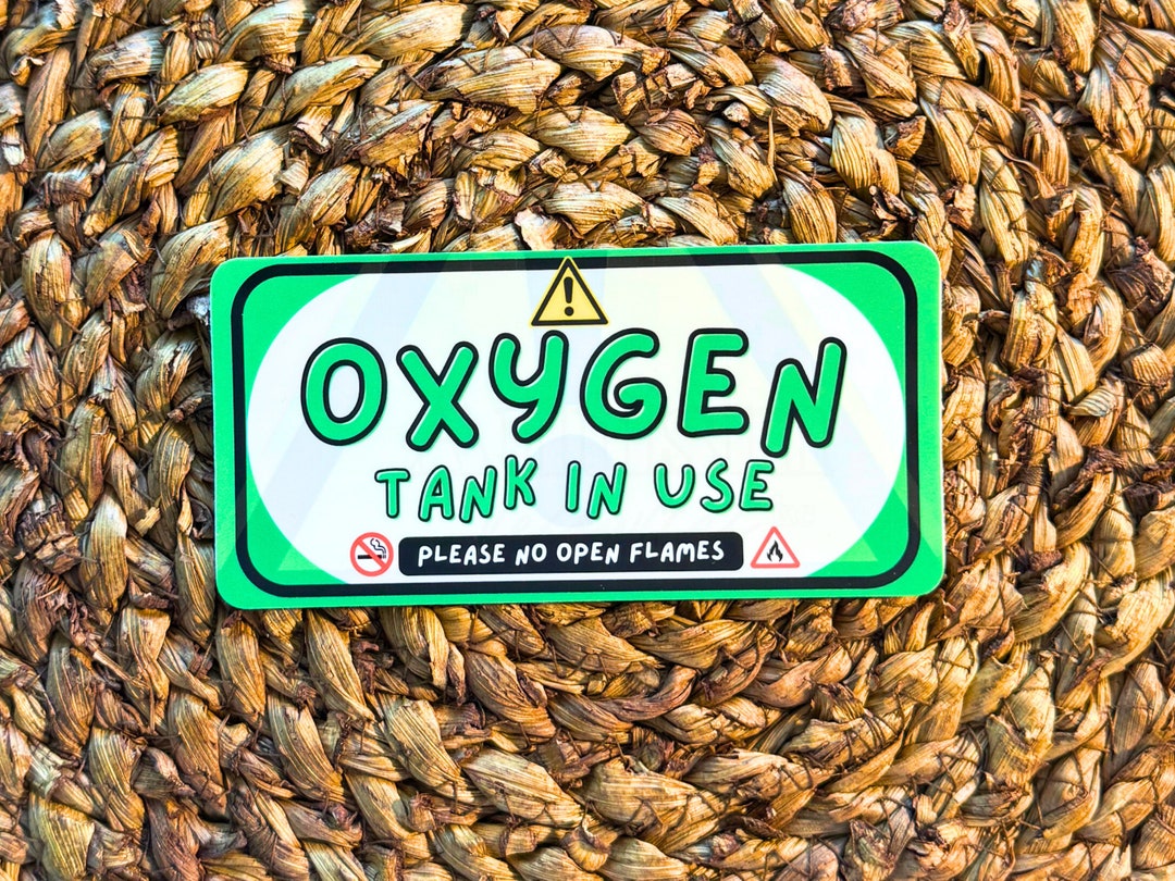 Danger Caution Oxygen Tank in Use Medical Alert Vinyl Decal Sign ...