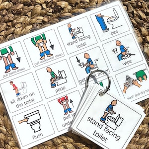 Autism Visual Potty Training Chart for Boys | Picture Communication ...