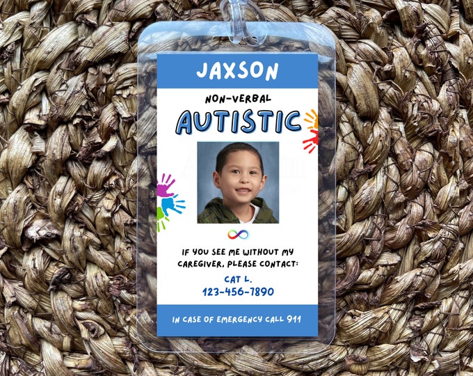 Custom Personalized Child Photo ID Card Tag | Custom Child ...