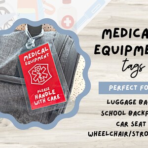 Medical Equipment Tag | Medical Bag Tag | Medical Alert Tag | in Case ...