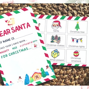 Dear Santa Printable Card | Christmas PECS Communication Board | Non ...
