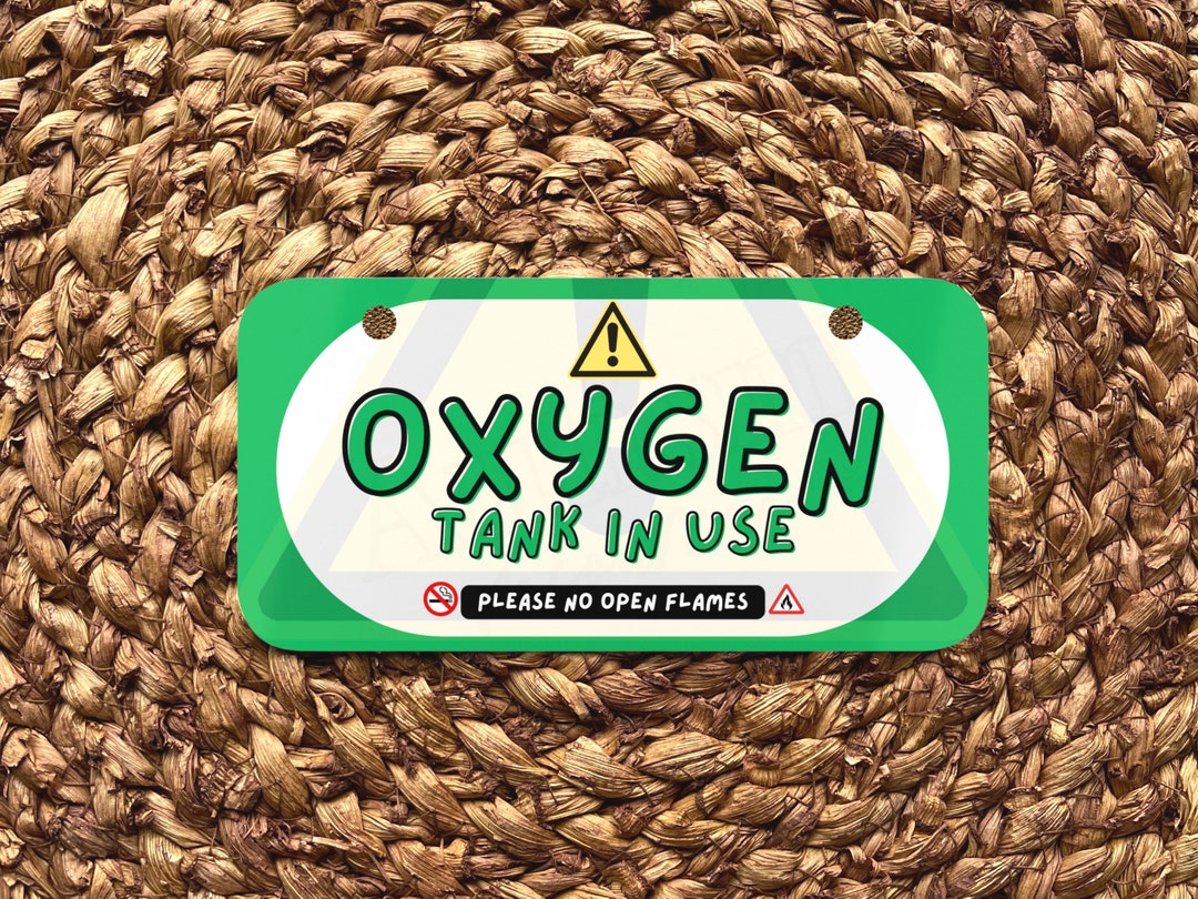 Oxygen Tank in Use Medical Equipment Alert Stroller Wagon Signs Oxygen ...