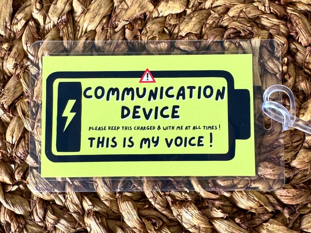 AAC Communication Device Tablet Tag for Non-verbal Non Speaking Autism | Autism Acceptance ...