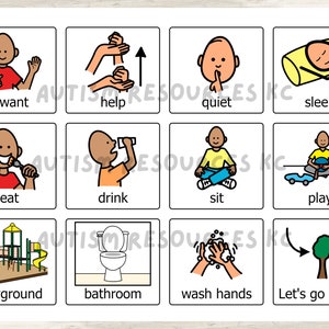 Picture Communication Board Keyring Cards | Communication Cards for Non ...