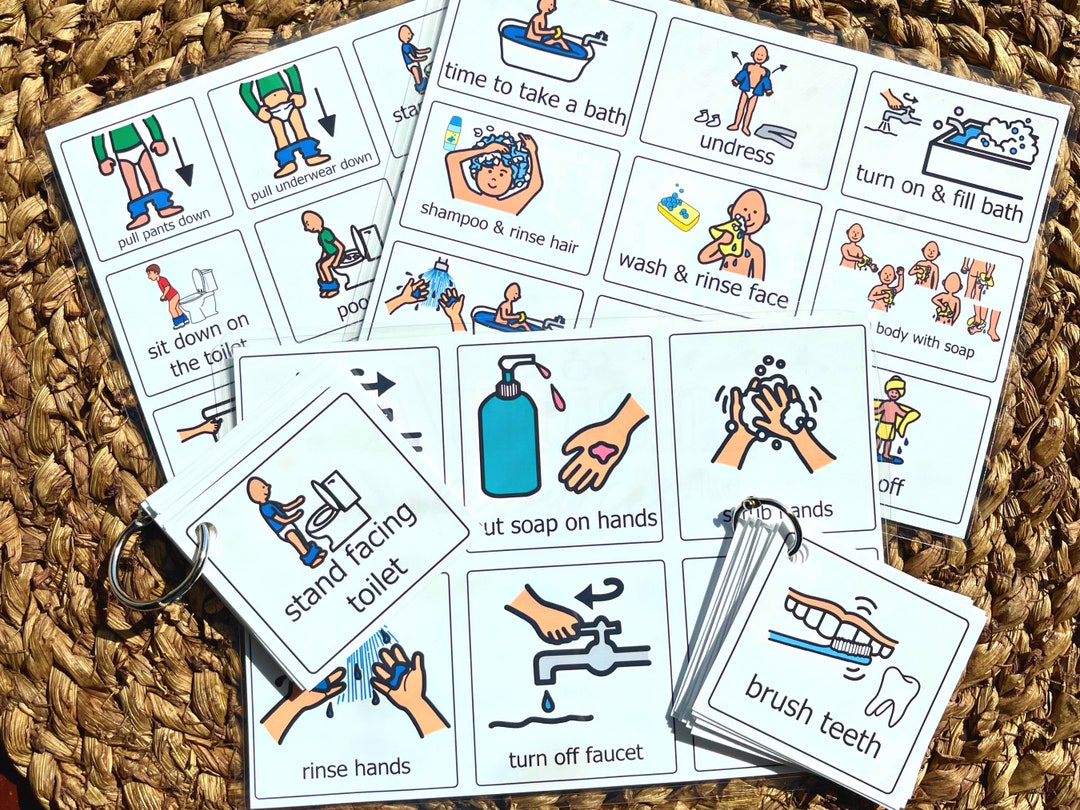 Autism Visual Potty Training Chart Bundle | Picture Communication Cards ...