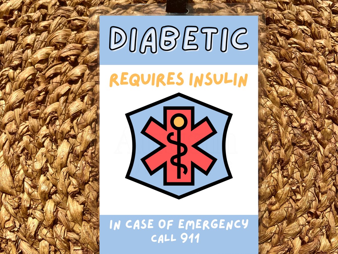 Diabetic Medical Equipment Alert Tag Stroller Wagon Signs I Need ...