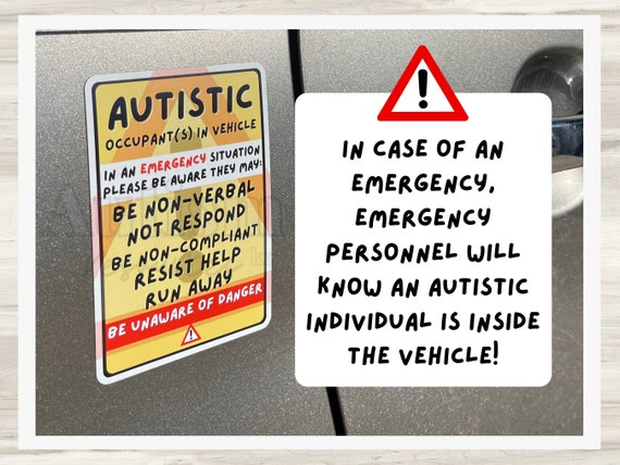 Bumper Stickers Paper Autism Seat Belt Cover Autism In Case of ...