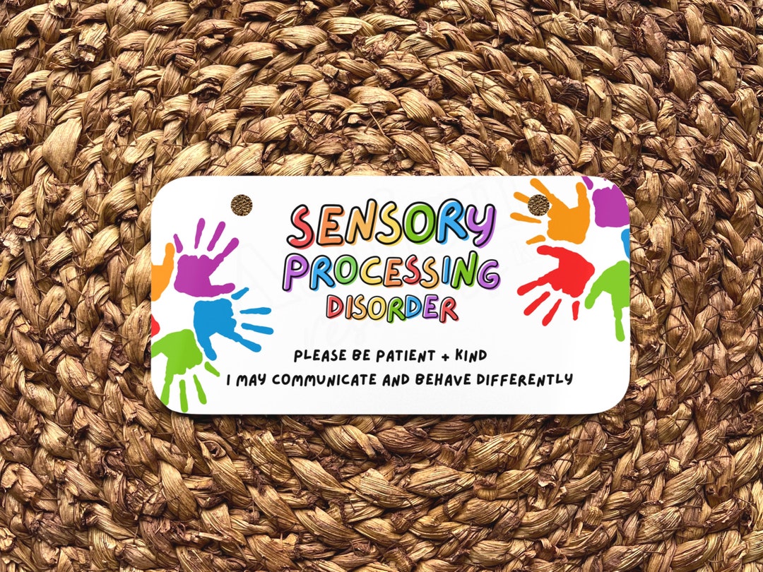 Sensory Processing Disorder Medical Alert ID Stroller Sign Tag Autism ...